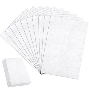 White Felt Sheets, 10 PCS Felt Sheets Fabric for Crafts 7" X 11" Felt Sheets Fabric Stiff Craft Felt Cloth Soft Felt Pads Thick Fall Felt Sheets for DIY Art and Sewing Projects Crafts Making Supplies