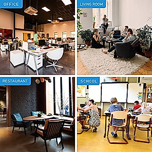 GLSLAND Office Chair Mat, 36" x 46" Tempered Glass Floor Mat for Office Chair on Carpet, 1/5" Thick Clear Computer Floor Mat with 4 Anti-Slip Pads