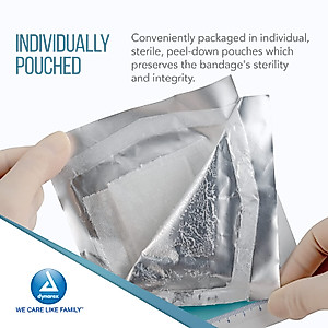 Dynarex Sterile Petroleum Non Adhering Gauze Dressing for Wounds, 12 Count