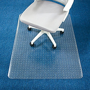 Desk Chair Mat for Carpet,30"X48" Office Chair Mat with Lip PVC Clear Chair Mat for Low Pile Carpet,Heavy Duty Chair Mat Easy Glide Rolling for Office,Living Room,Kitchen Etc (30" X 48" X 2MM)