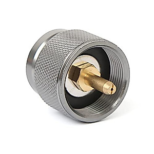 LinaLife 1 lb. Propane Small Gas Tank Input EN417 Valve Output Outdoor Camping Stove Convert Cylinder LPG Canister Adapter