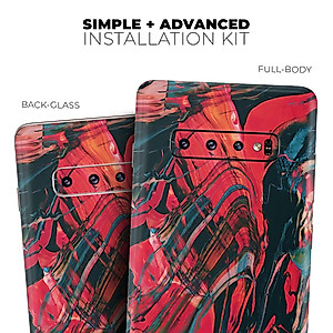 DesignSkinz Liquid Abstract Paint Remix V88 Protective Vinyl Decal Wrap Skin Cover Compatible with The Samsung Galaxy S20 (Screen Trim & Back Glass Skin)