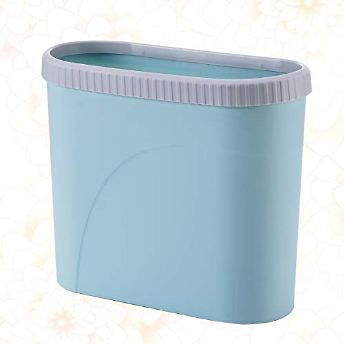 VOSAREA Slim Garbage can Waste Basket Can for Waste bin Trash Basket Slim can Narrow Spaces Plastic Plastic Garbage Plastic Garbage can