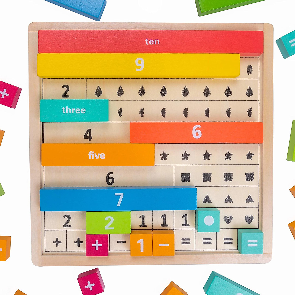 Professor Poplar's Astounding Arithmajig | Math Learning Jigsaw Cuisenaire Rods for Kids and Toddlers | STEM Tool for Teaching Spatial Reasoning and Basic Mathematics