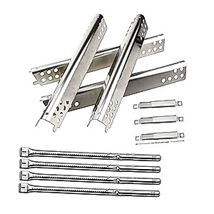 Dongftai SD63C (4-Pack) 15 1/2" Stainless steel heat plates and burner Replacment Parts for Charbroil Advantage Series 4 Burner 463344116, 466344116 Gas Grill Models