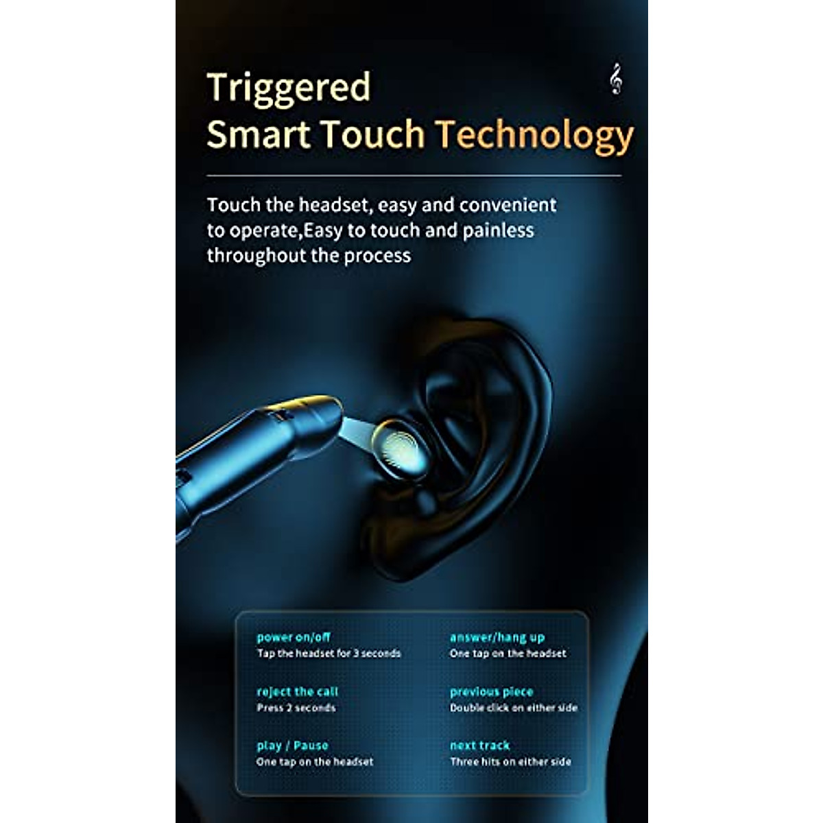 Bluetooth Headphones True Wireless Earbuds 48Hrs Playtime with Wireless Charging Case LED Power Display Wireless & Type-C Charging Waterproof in-Ear TWS Earphones for Phone Computer Laptop Sports