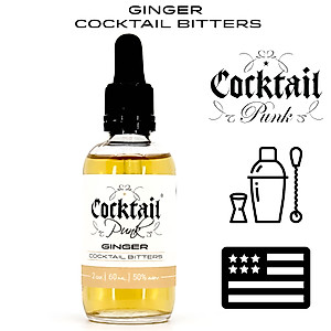CocktailPunk Cocktail Bitters Small Batch Craft - Made in USA Using All Natural Organic Non GMO Fruits and Spices. (Ginger)