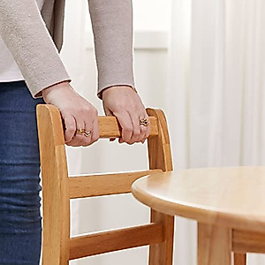 ECR4Kids Three Rung Ladderback Chair, Classroom Seating, Natural, 2-Pack