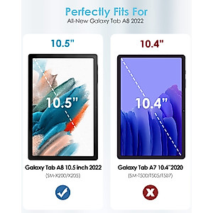 TiMOVO Compatible with Samsung Galaxy Tab A8 10.5 Case 2022, Galaxy A8 Tablet Case SM-X200/SM-X205, 90 Degree Rotating Swivel Leather Cover, Multiple Viewing Angles Folding Stand Case, Black