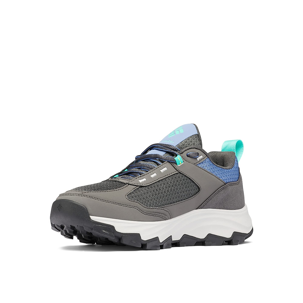 Columbia Women's Hatana Max Outdry Hiking Shoe, Dark Grey/Electric Turquoise, 9