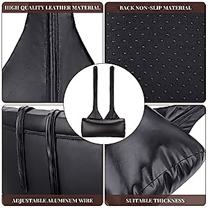 Sintuff 2 Pcs Leather Recliner Neck Pillow Leather Recliner Head Pillow Recliner Headrest Cushion Pillow for Body Relax Leather Recliner Head Pillow (Black)