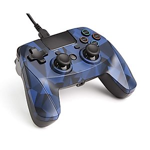 Snakebyte Wireless Gamepad Controller for PlayStation PS4 – Lag-Free – 3.5 Audio Jack – Motion Sensors – Dual Vibration – 6 Axis – Ergonomic Design – Programmable Functions - Blue Camo