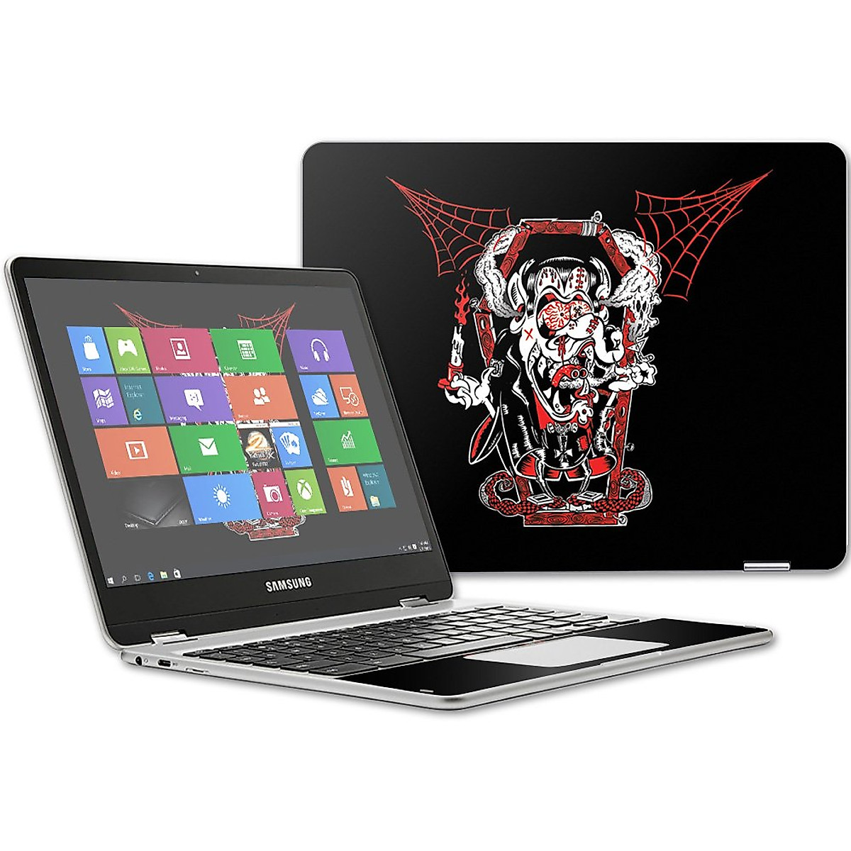 MightySkins Skin Compatible with Samsung Chromebook Plus 12.3"(2017) wrap Cover Sticker Skins Crackula