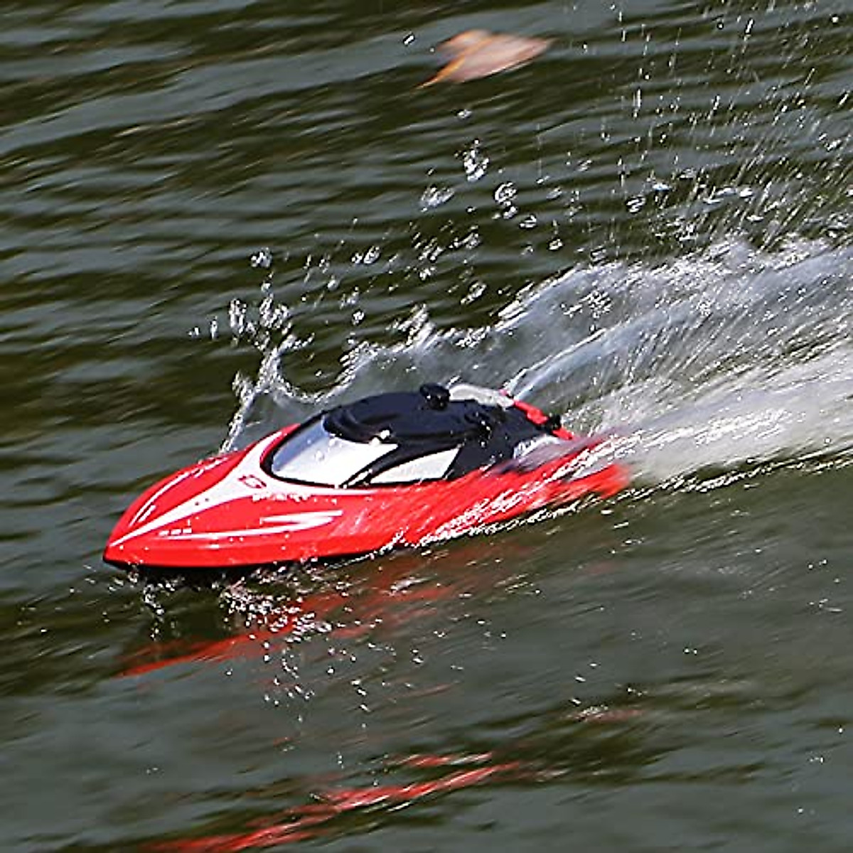 DEERC H120 RC Boat 20+ MPH, Fast Remote Control Boats for Pools and Lakes, 2.4 GHz Racing Boats for Kids & Adults with Rechargeable Battery,Low Battery Alarm,Capsize Recovery,Gifts for Boys Girls