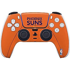 Skinit Gaming Decal Skin Compatible with PS5 and Compatible with PS5 Digital Edition DualSense Controller - Officially Licensed NBA Phoenix Suns Standard - Orange Design