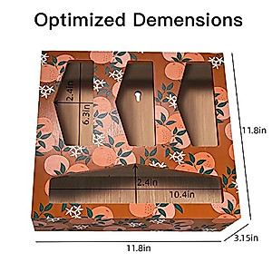 Ziplock Bag Storage Organizer, Bamboo Ziplock Bags Container for Drawer, Food Storage Bag Holders Compatible With Ziploc, Solimo, Glad, Hefty For Gallon, Quart, Sandwich And Snack Variety Size Bags (Citrus)