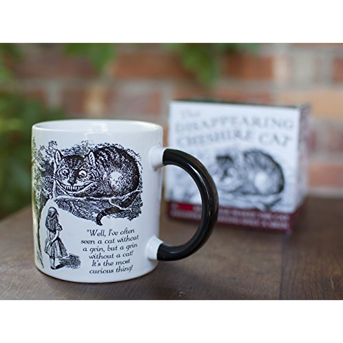 The Unemployed Philosophers Guild Disappearing Cheshire Cat Heat Transforming Color Changing Reveal Mug - Add Coffee and The Cheshire Cat Disappears Except for its Grin, Comes in a Fun Box