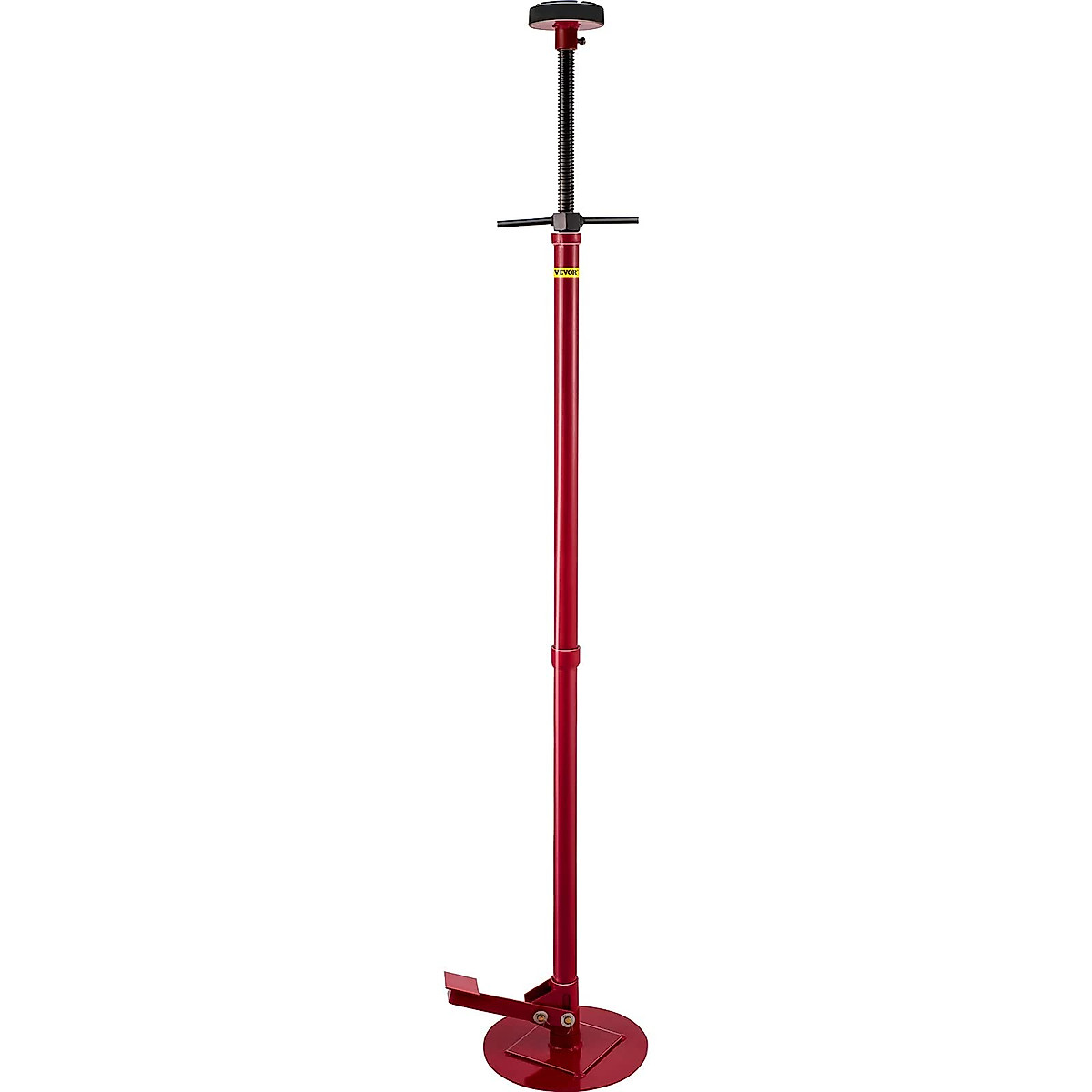 Bestauto Underhoist Stand 3/4 Ton Capacity Pole Jack Heavy Duty Jack Stand Car Support Jack Lifting from 38.4" to 74.8", Triangular Base, Two Wheels, Easy Adjustment, Automotive Support, Red