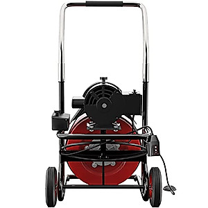 VEVOR Drain Cleaner Machine 100 Ft x 3/8 Inch Auto Feed Drain Cleaning Machine Fits 1 to 4 Inch Pipes, Portable Drain Auger Cleaner with 8 Auger Bits, Electric Drain Auger Plumbing Tool