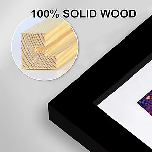 Betionol Diamond Painting Frames 16x20, Large Picture Frame Displays 16x20in Pictures Without Mat, or 12x16in/30x40cm Kid's Art Pictures or Photos with Mat, All Accessories Included