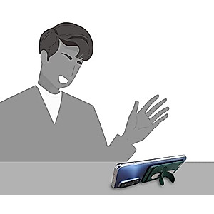 Phone Wallet Stick On Made of Imitation Leather with Stand and RFID Blocking Ideal Phone Card Holder for Credit Cards and ID Card Compatible with Most Smartphones (Green)