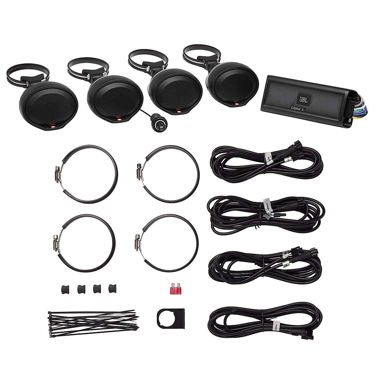 JBL CRUISE X Weather-Resistant ATV 4-Channel Plug and Play Bluetooth Amplified Speakers System