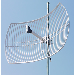 Alfa Weatherproof 2.4GHz 24dBi High Performance Die Cast Reflector Grid Wireless LAN Antenna - For 802.11b,g,N Wireless Wi-Fi