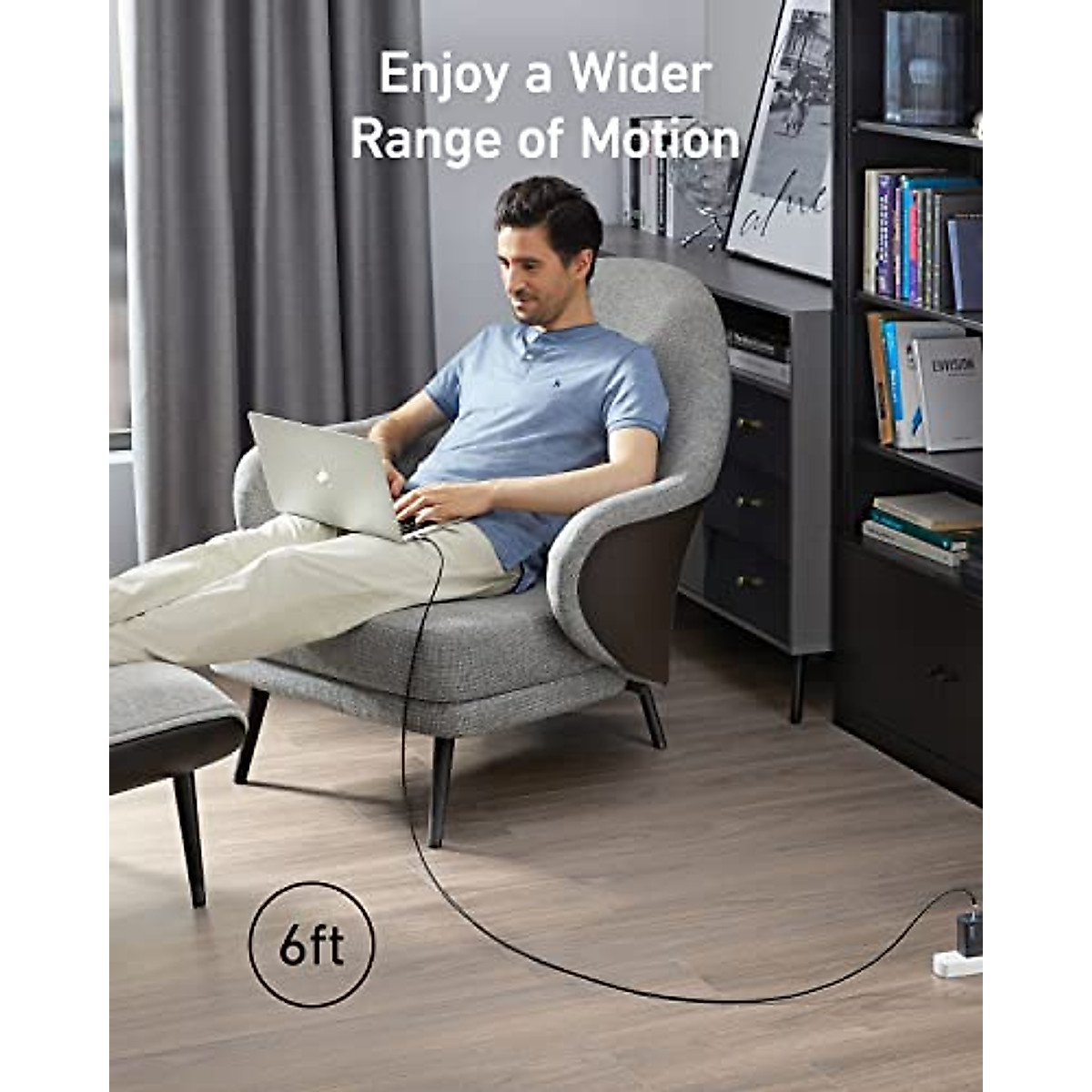 Anker 765 USB C to USB C Cable (240W 6ft Nylon), USB 2.0 Fast Charging USB C Cable for iPhone 15/15Pro/15Plus/ 15ProMax, MacBook Pro 2021, iPad Pro, iPad Air 4th, Samsung Galaxy S23+/S23 Ultra