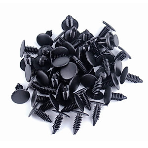 100 Pcs Plastic Fastener Push Pins Universal Fit Electric/Gas Yamaha Golf Cart X-Mas Club Cart EZGO TXT RXV Tree Rivets Clips Replace# 1010434, 16816-G1, 16816-G2, 10-9150-NS, 90269-06028
