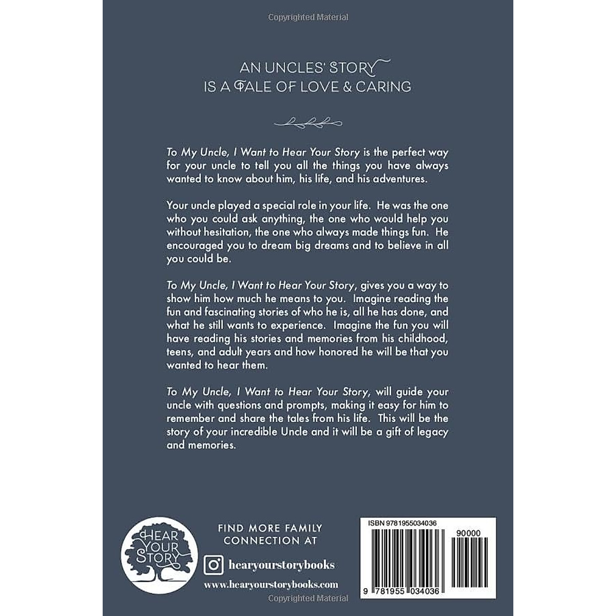 To My Uncle, I Want to Hear Your Story: A Guided Journal to Share His Life & His Love (Hear Your Story Books)