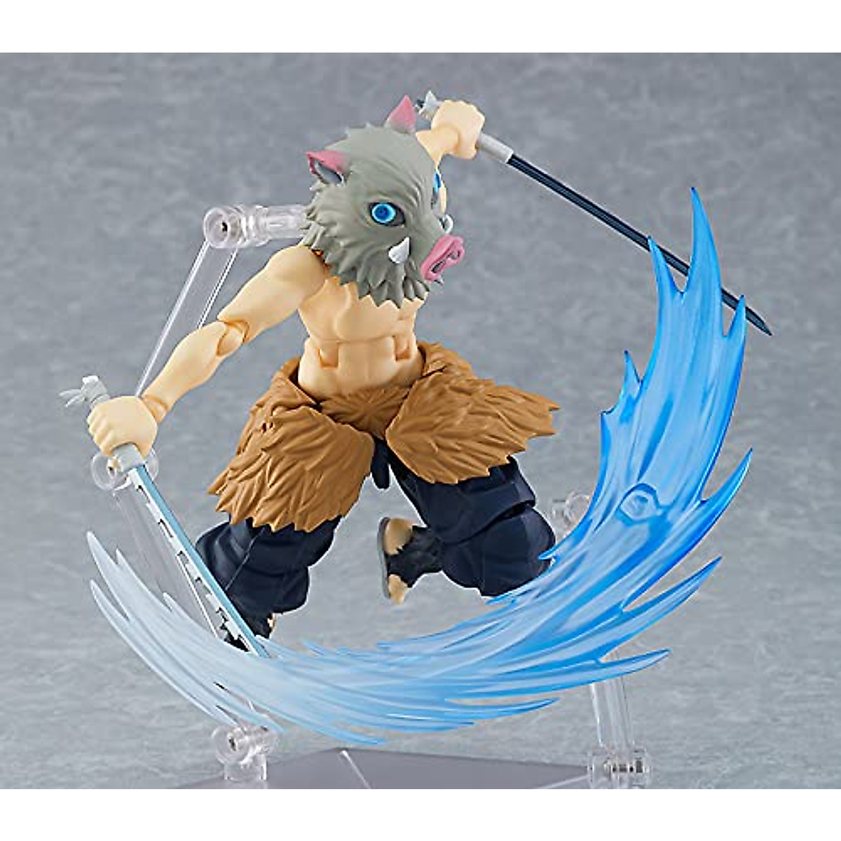 Max Factory Demon Slayer: Kimetsu no Yaiba Inosuke Hashibira Deluxe Figma Action Figure, Multicolor