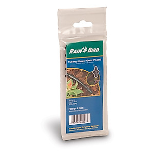 Rain Bird TP25/10PS Drip Irrigation 1/4" Tubing End Closure, 1/2" Tubing "Goof” Plug, 10-Pack