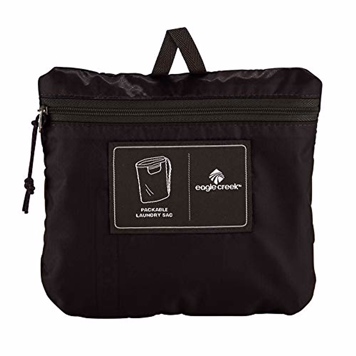 Eagle Creek Pack-It Isolate Travel Laundry Bag - Ultra-Lightweight and Odor- and Water-Resistant with Drawstring Cinch Closure, Packs Into its Own Zipper Pocket, Black