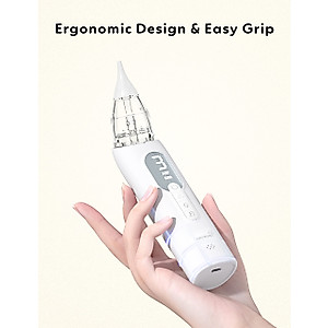 GROWNSY Upgrade Nasal Aspirator for Baby, Rechargeable Baby Nose Sucker, Electric Nose Suction for Baby with Advanced Soothing Music and Light Design, Food-Grade Silicone Tips, 3 Suction Modes