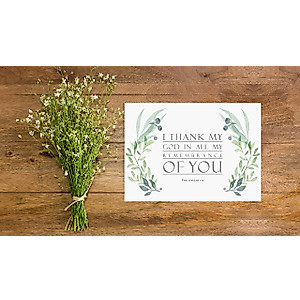 Thank You Inspirational Greeting Cards with Scripture - Pack of 24