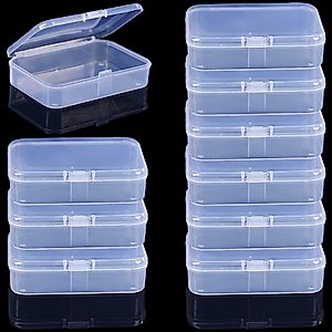 10Pcs Clear Plastic Playing Card Boxes Snaps Closed Poker Gaming Playing Card Deck Cases Holder Plastic Storage Box Clear Trading Card Box Plastic Card Storage Organizer for Bank Business Card (10Pcs)