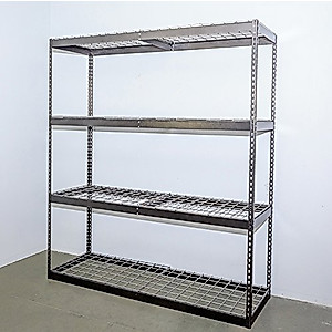 SafeRacks Garage Storage Rack - Hammertone | Steel Shelving Unit | 24" D x 72" W x 84" T