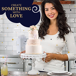 FromJennWithLove Cake Cardboard Rounds - Includes 8", 10", 12" Cake Boards with 12" x 0.25" Bamboo Dowels, Tier Cake Stacking Kit, Cake Dowels for Tiered Cakes, Cake Decorating Supplies