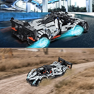 TAXIDEA Build Your RC Car (990PCS) STEM RC Car Model Kit Building Blocks Toys Remote Control Racing Car Models Gifts for 6 7 8 9 10 11 12 13+ and Adults 1