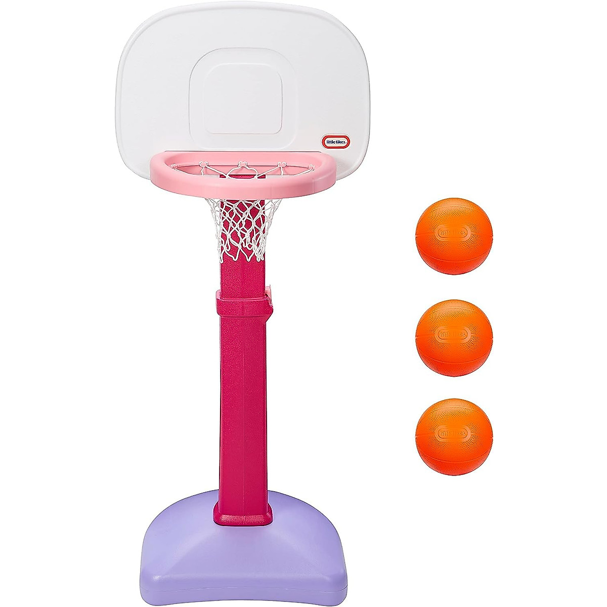 Little Tikes Easy Score Basketball Set (Pink, 3-Balls) and T-Ball Set (Pink, 5-Balls) - Bundle