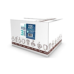 Pier 3 Dark Roast Coffee Pods, Compatible with 2.0 K-Cup Brewers, 100 Count