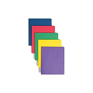 Smead Two-Pocket Heavyweight File Folder, Letter Size, Assorted Colors, 50 per Carton (87863)