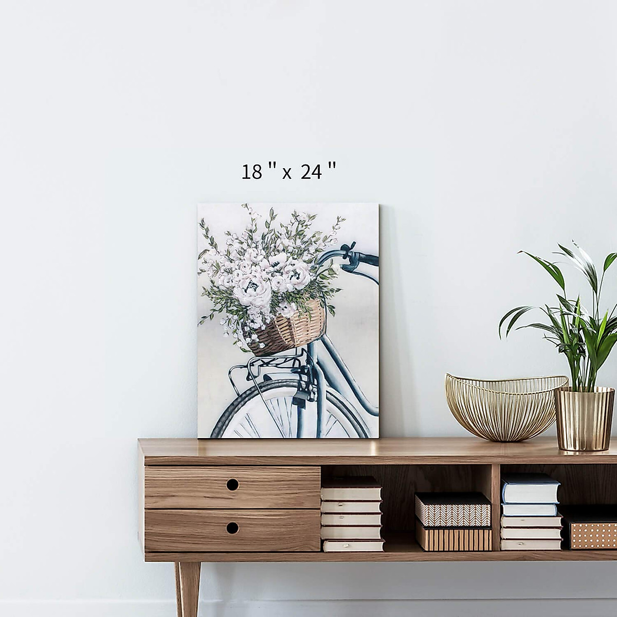 TAR TAR STUDIO Abstract Flowers Picture Canvas Artwork: Floral Bouquet Wall Art Hand Painted Painting on Wrapped Canvas for Office (18''W x 24''H, Multiple Sizes)