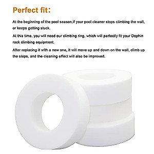 FBULWSEC Climbing Rings (4 Pack) for Maytronics Dolphin Parts, Robotic Pool Cleaners Replacement M200 M400 M500 DX3 DX4 DX6,Part Number: 6101611-R4