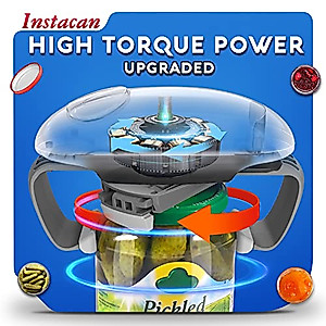 Higher Torque and One Touch Electric Jar Opener Easy Remove Almost Size Lid with Auto-Off, Powerful Bottle Opener for Arthritic Hands, Automatic Jar Opener for Weak Hands and Seniors with Arthritis
