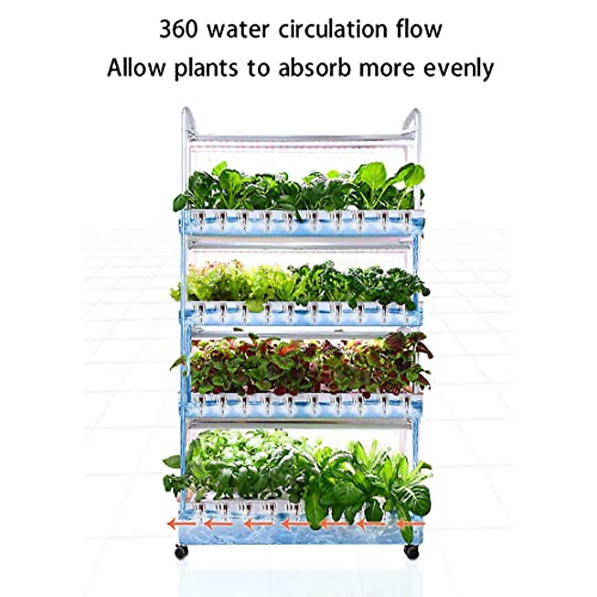 Personal Garden and Starter Kit, 120 Pods Indoor Gardening System with Growing Lights, Floor-Standing Hydroponics Growing System for Home Kitchen Balcony