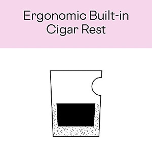 Corkcicle Premium Double Old Fashioned Handmade Whiskey Glass with Built in Cigar Holder, 9 oz, Handcrafted, Durable, Gifts for Men