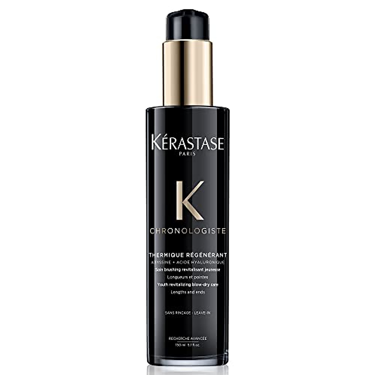 KERASTASE Chronologiste Thermique Régénérant Hair Serum | Heat Protectant | Prevents Breakage, Controls Frizz & Protects Against Humidity | With Argan Oil | For Dry, Fine & Brittle Hair | 5.1 Fl Oz