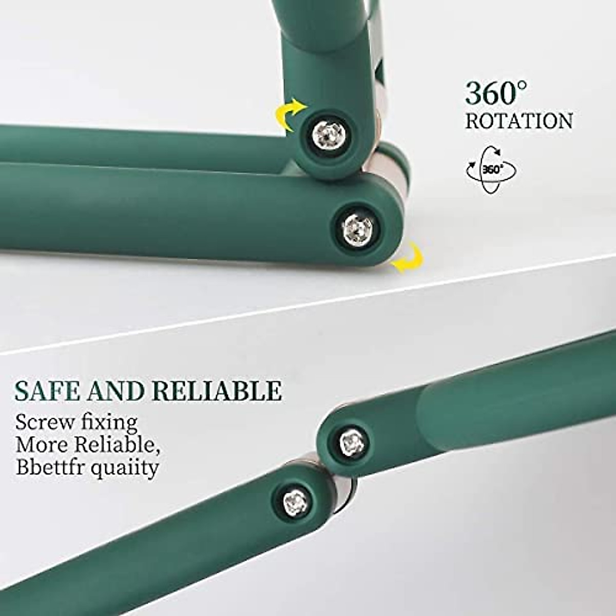 1X 15X Magnifying Hand Held Mirror,Double Side Folding Hand Mirror for Women with Adjustable Handle,Travel Table Desk Shaving Bathroom (Army Green)