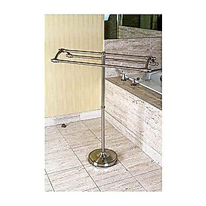 Kingston Brass SCC2278 Pedestal Round Towel-Rack, Brushed Nickel